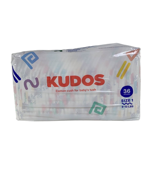 Kudos Diapers 36 Ct, Size 1