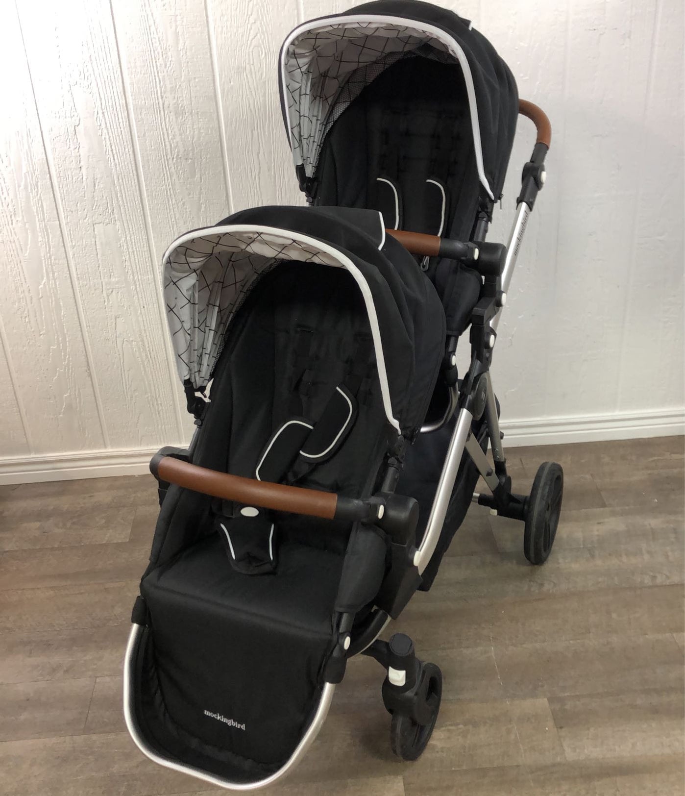 Mockingbird Single to Double Stroller With second Seat Kit, 2020, Blac ...