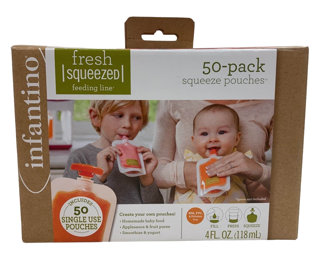 Infantino Squeeze Pouches, 4 fl oz., 50 count