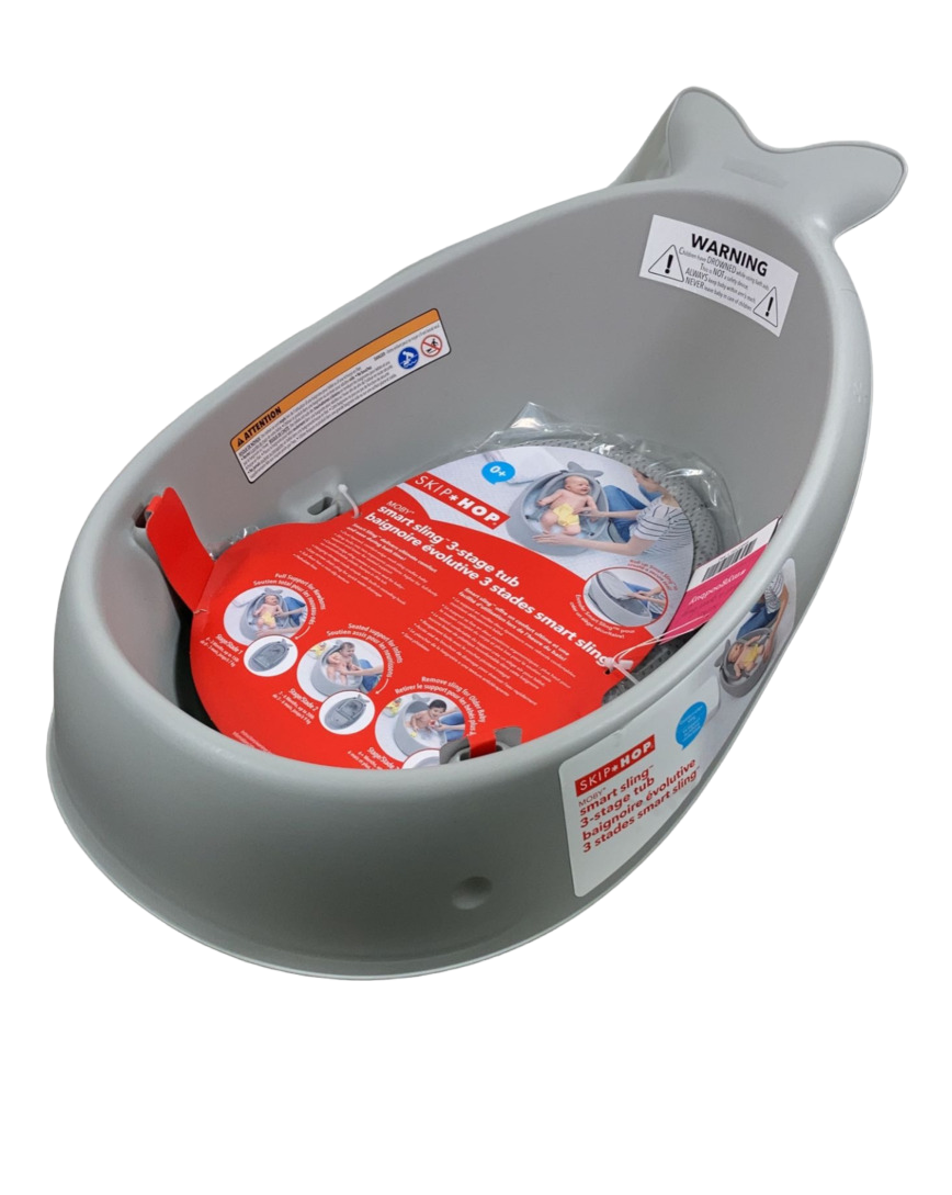 Skip Hop Moby Bath Smart Sling 3-Stage Bathtub, Grey — GoodBuy Gear