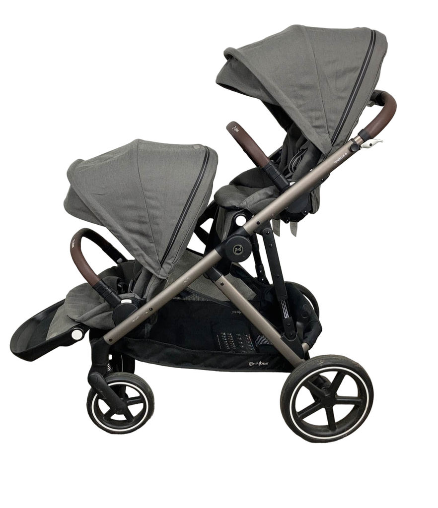 Cybex Gazelle S Double Stroller, Soho Grey, 2021