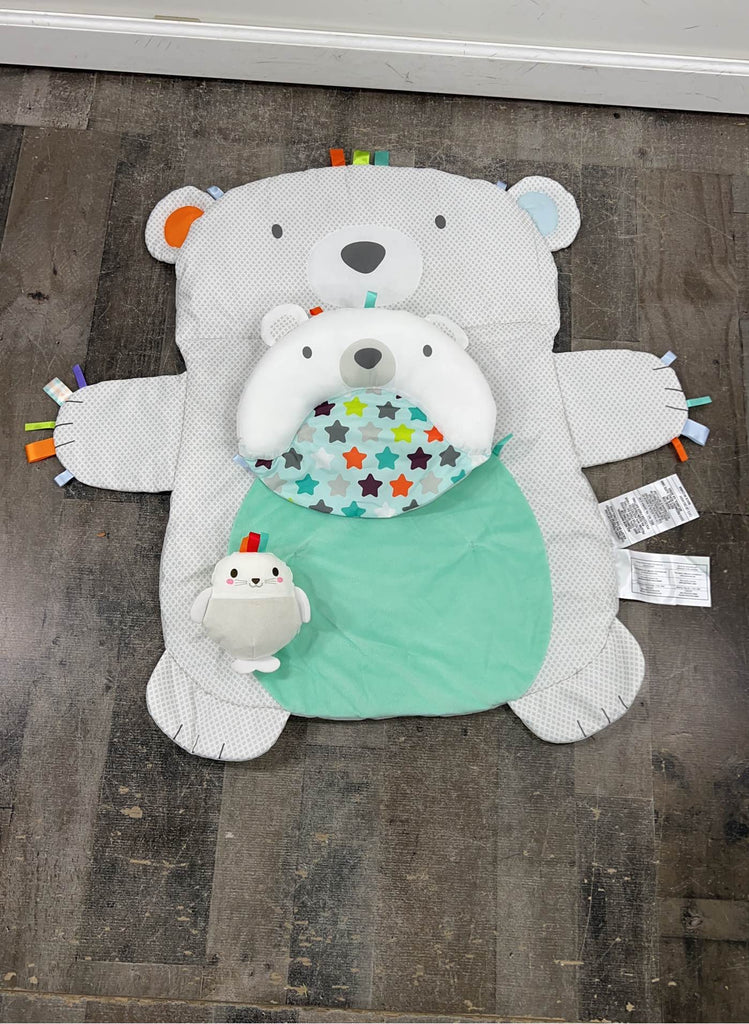 Bright Starts Tummy Time Prop & Play Mat, Polar Bear