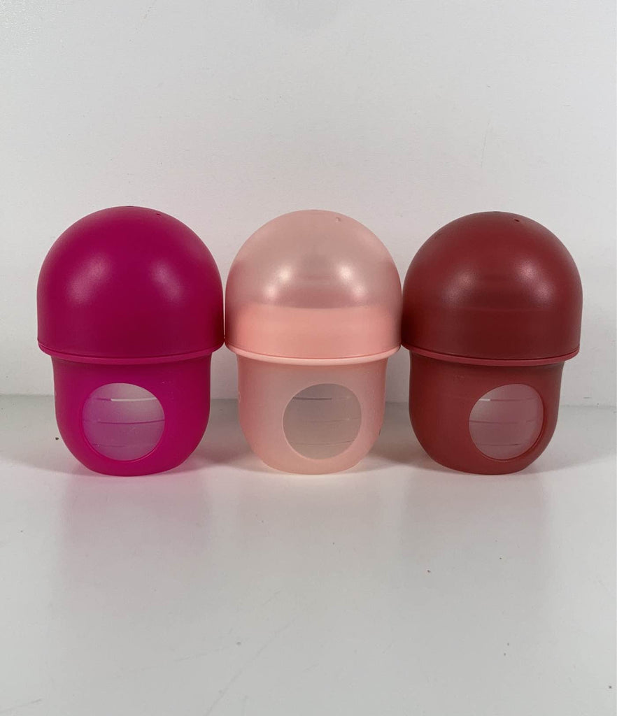 Boon Nursh Bottles, 3 Pack, Pink, 4oz, Slow