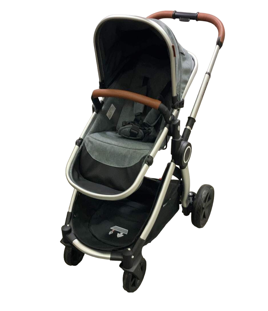 Mompush Ultimate 2 Baby Stroller, 2022, Grey with Black Frame