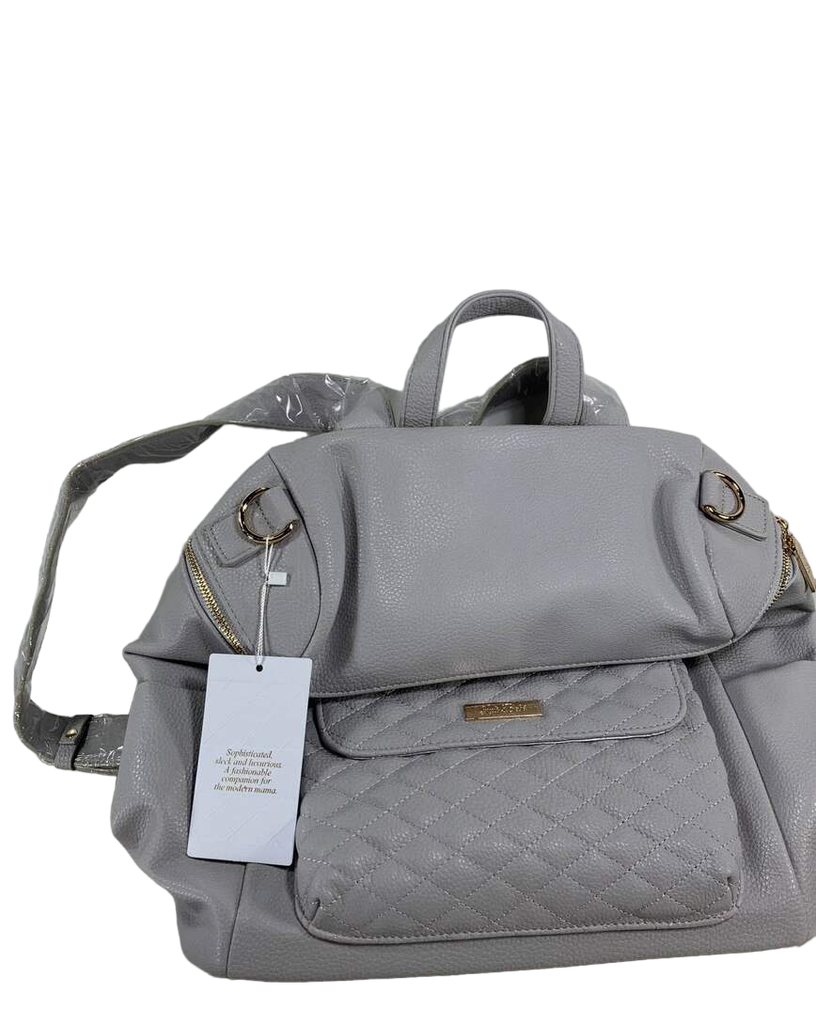 Luli Bebe Monaco Diaper Bag Petite, Stone Grey