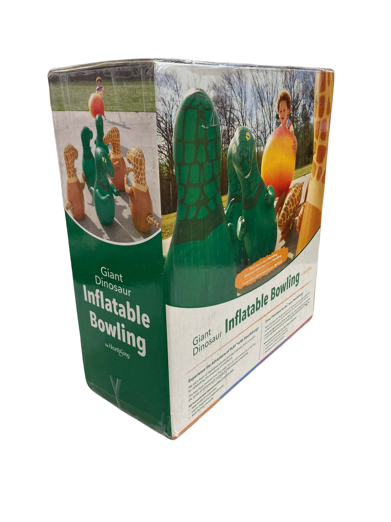 Hearth Song Giant Inflatable Dinosaur Bowling Set