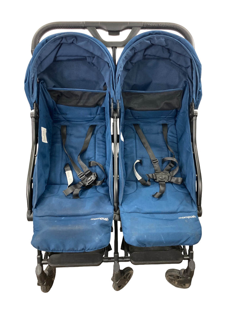 Mompush Lithe Double Stroller, 2021, Navy
