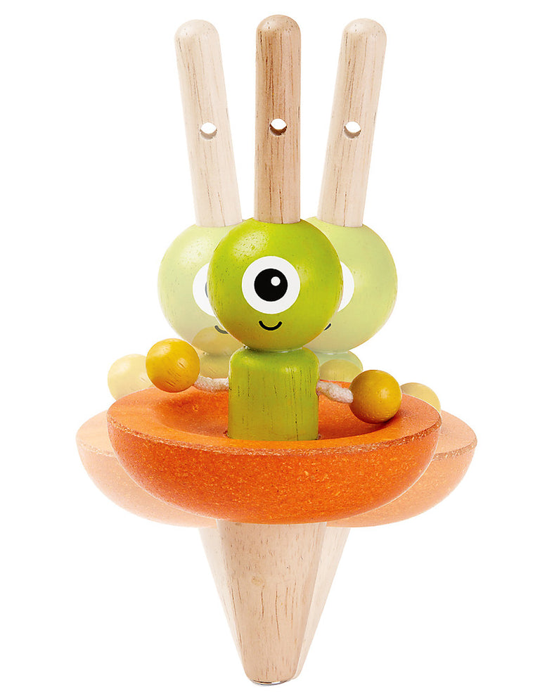 Plan Toys Wooden Alien In A Spaceship Spinning Top — GoodBuy Gear
