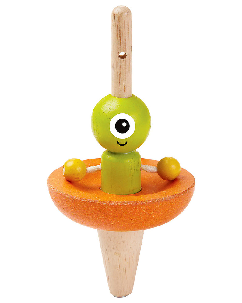 Plan Toys Wooden Alien In A Spaceship Spinning Top — GoodBuy Gear